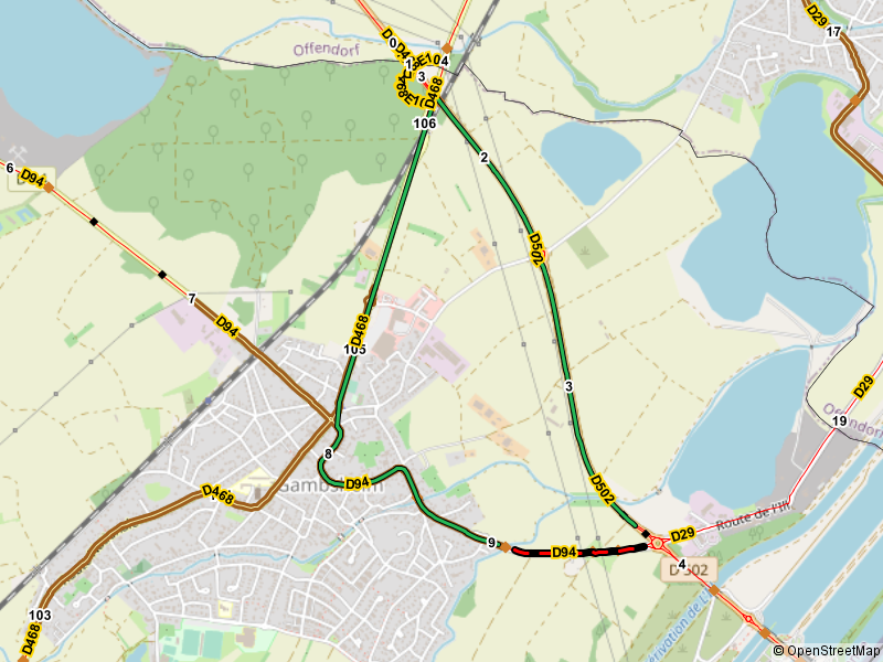 Plan - D94 enduits superficiels - Commune de Gambsheim